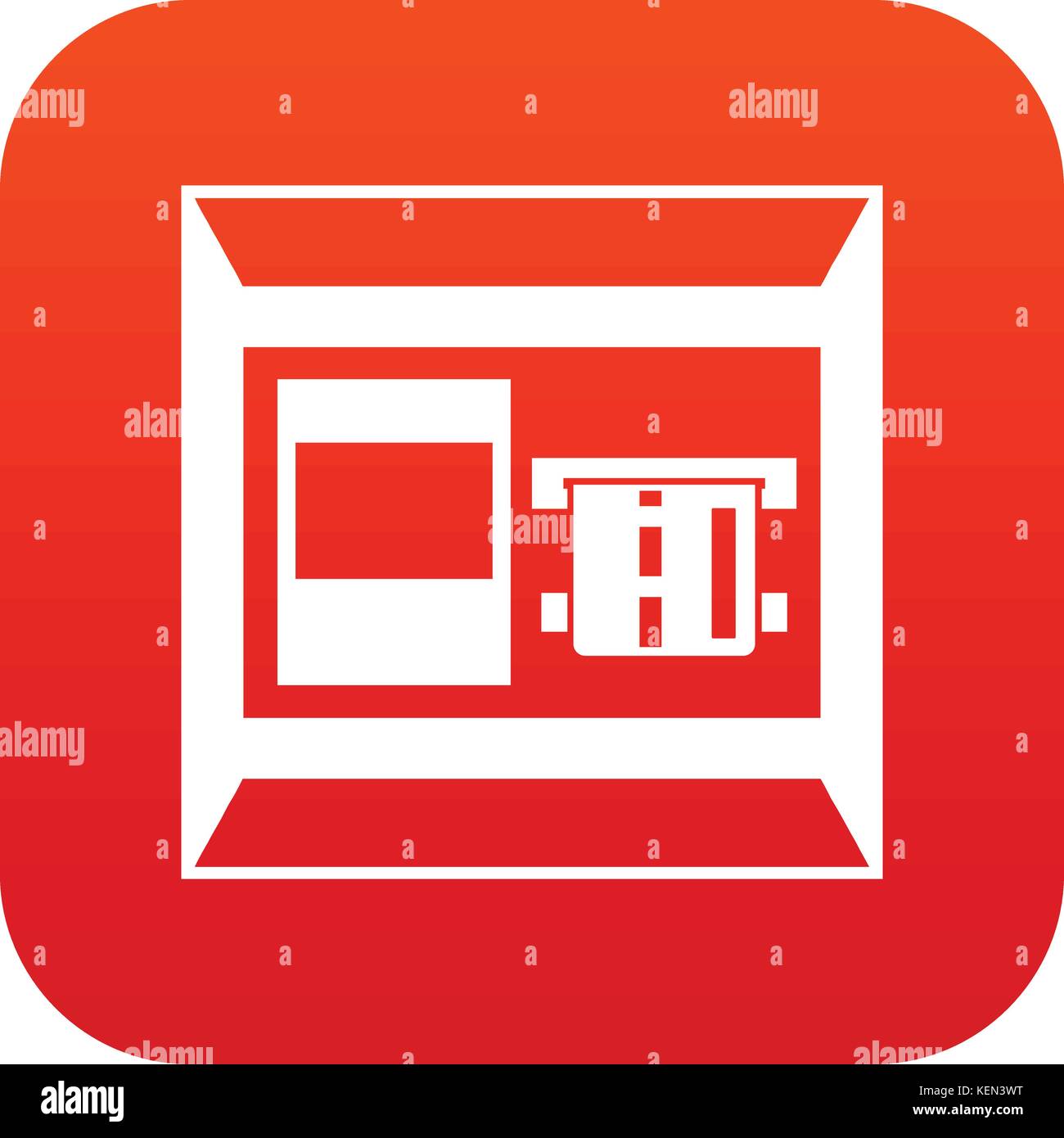 ATM icon digital red Stock Vector Image & Art - Alamy