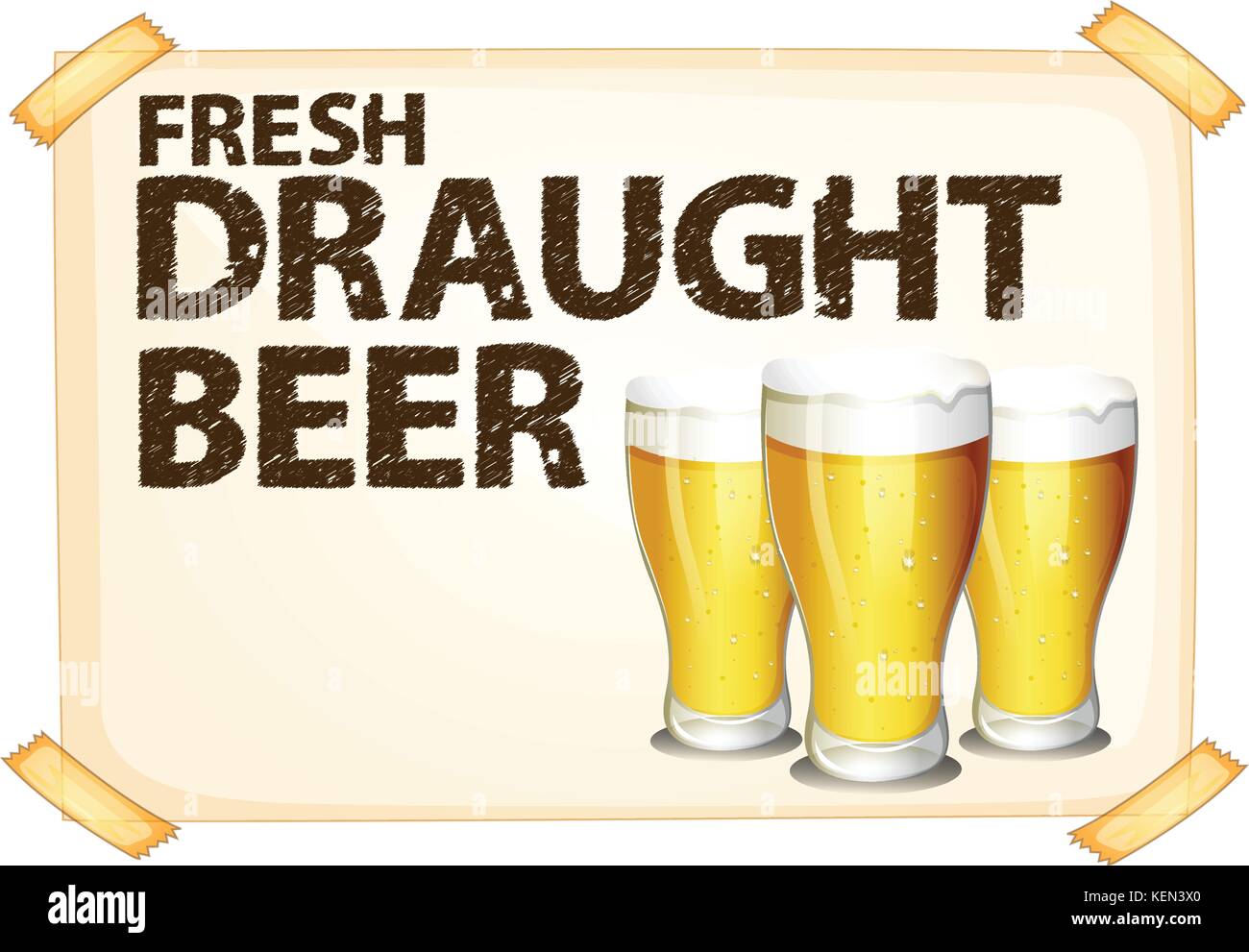Poster of fresh draught beer Stock Vector Image & Art - Alamy