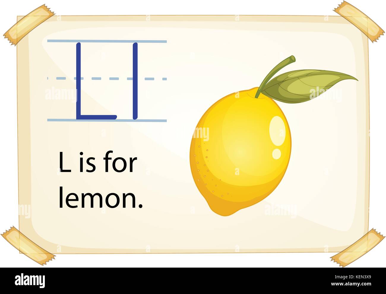 A letter L for lemon on a white background Stock Vector Image & Art - Alamy