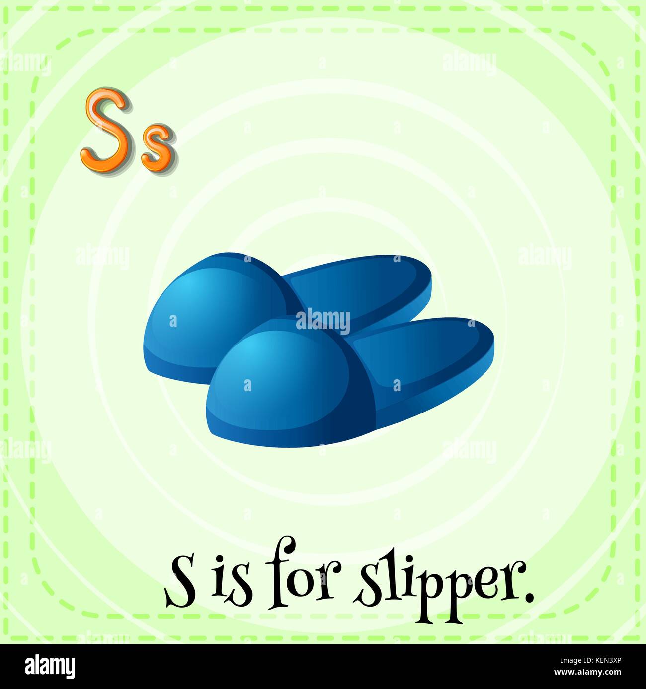 Illustration of a letter S is for slipper Stock Vector Image & Art - Alamy