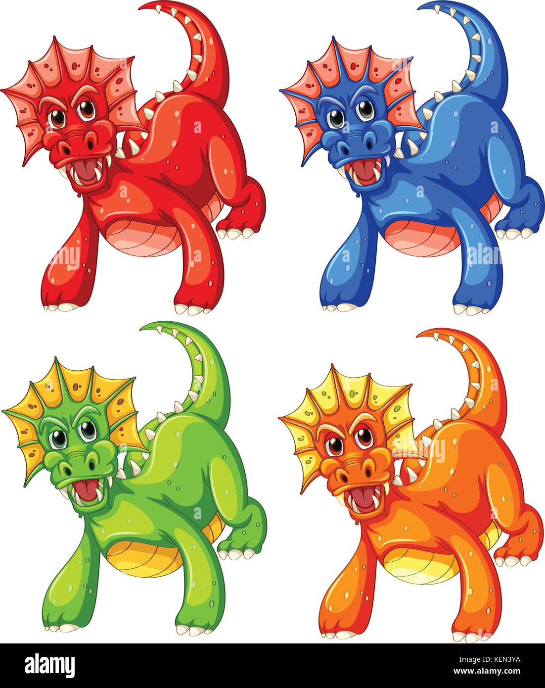 Group of dragons Stock Vector Images - Alamy