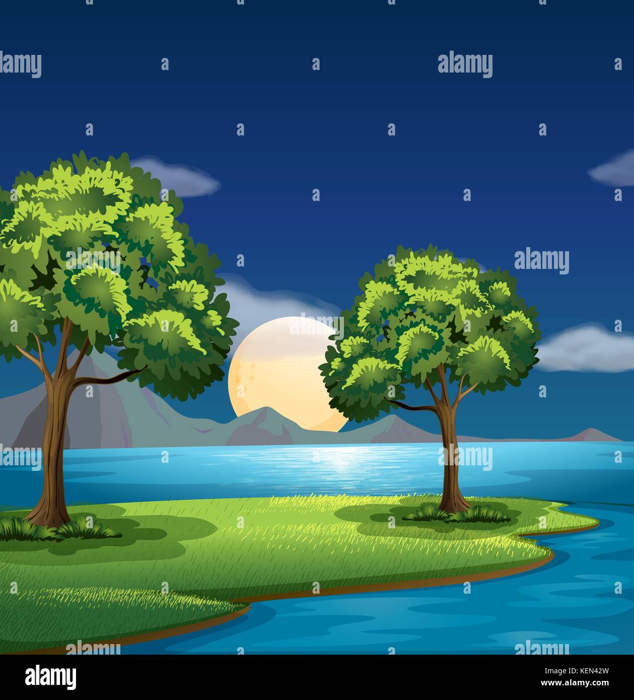 Illustration of the blue and green colors of nature Stock Vector Image ...