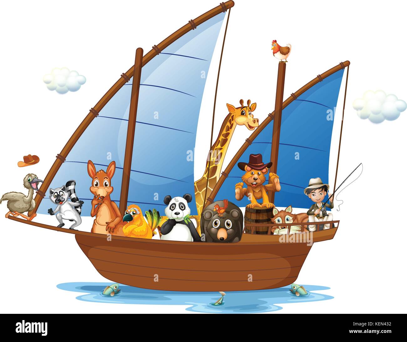 Man floating on the sea Stock Vector Images - Alamy