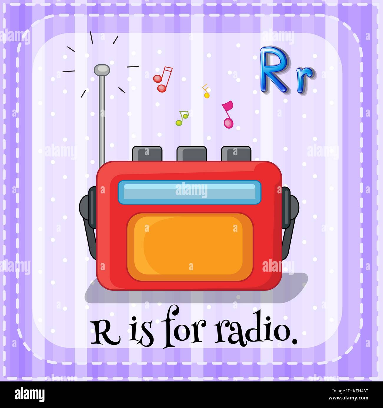Illustration of a letter R is for radio Stock Vector Image & Art - Alamy
