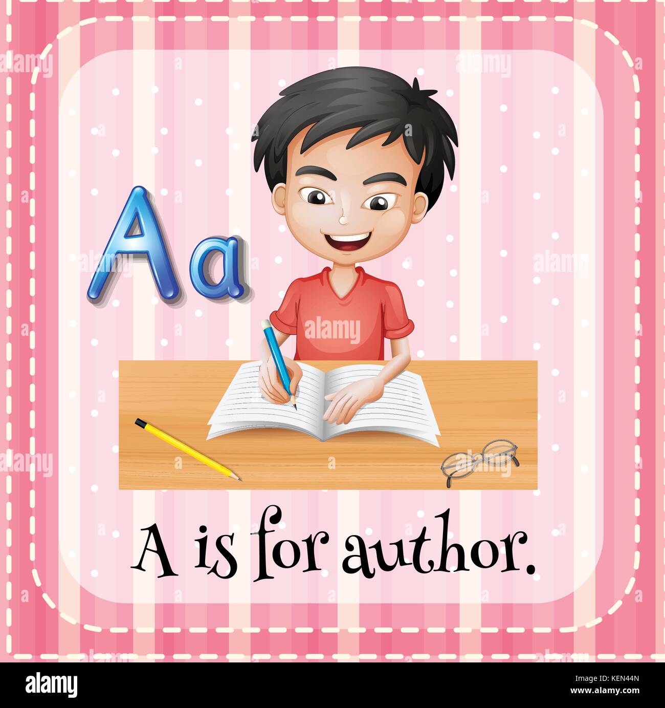 Illustration of a letter A is for author Stock Vector Image & Art - Alamy