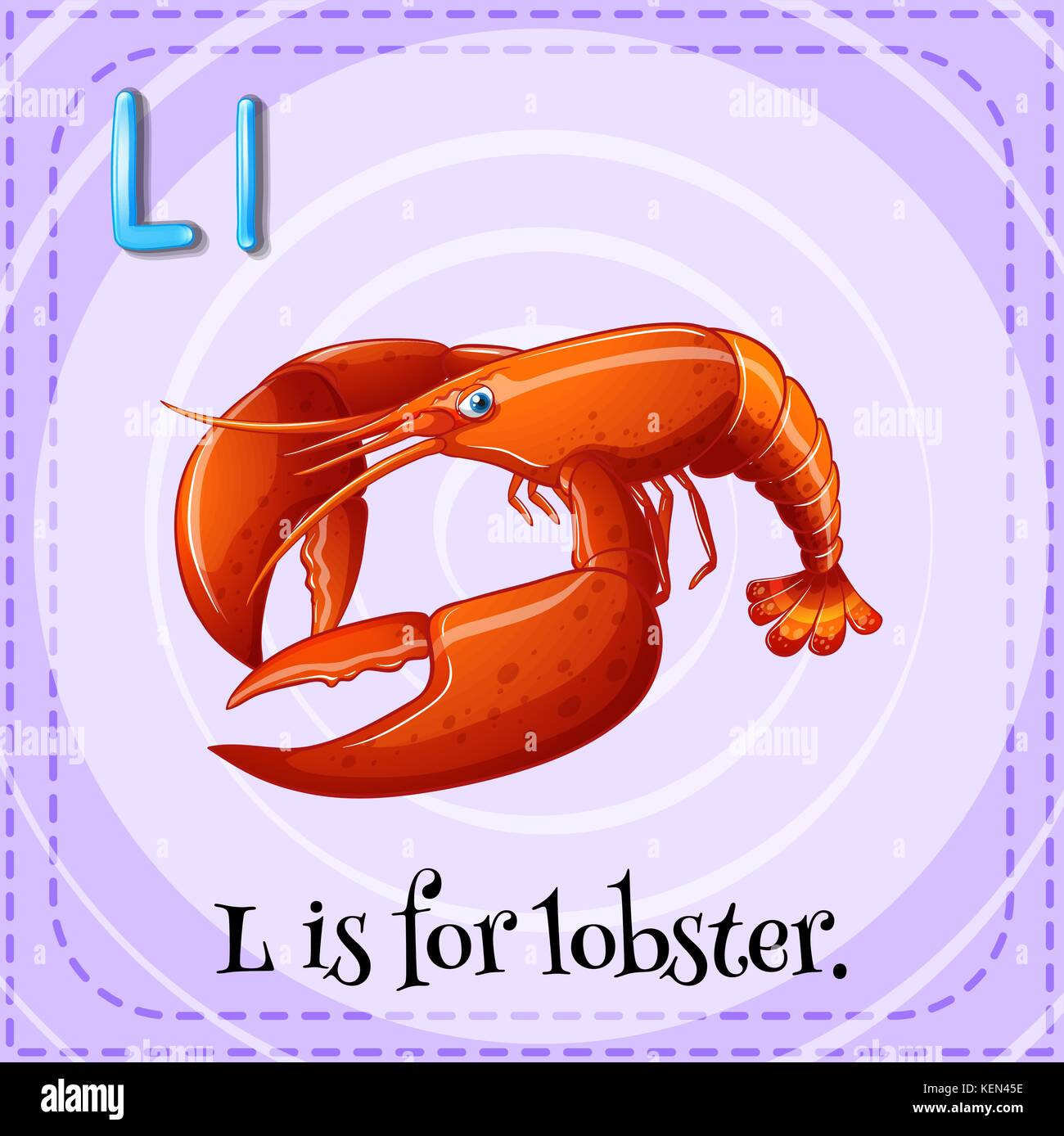 Illustration of a letter L is for lobster Stock Vector Image & Art - Alamy