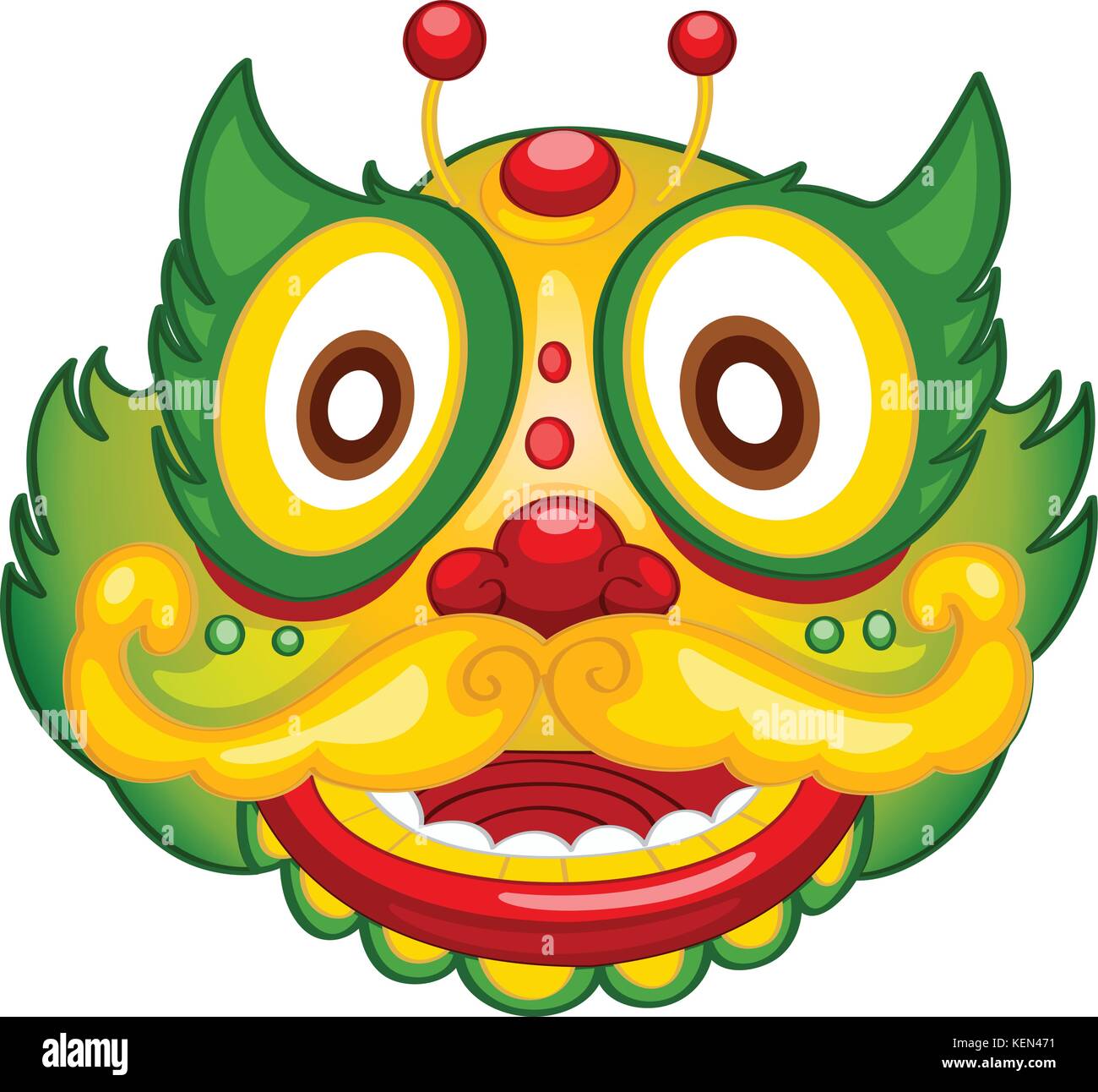 Illustration of a colorful toy dragon on a white background Stock ...