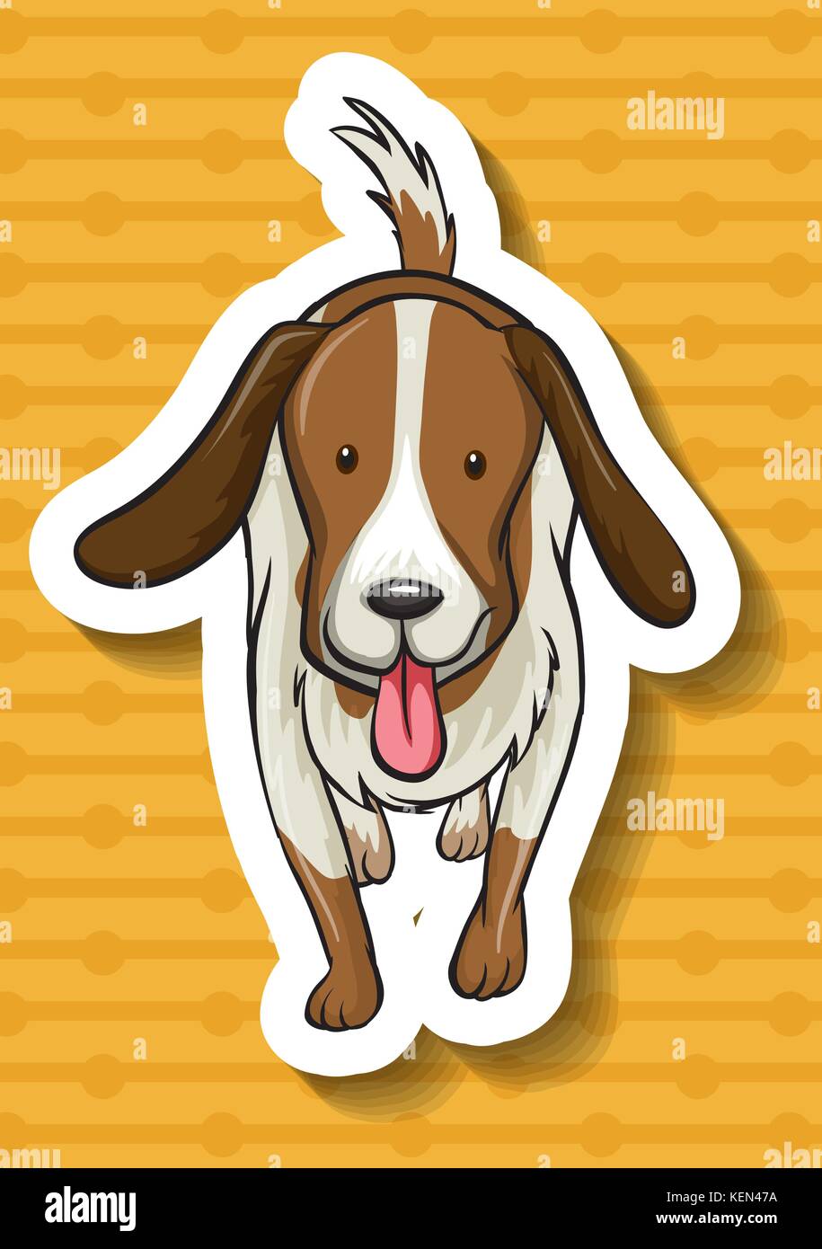 illustration of a dog with background Stock Vector Image & Art - Alamy