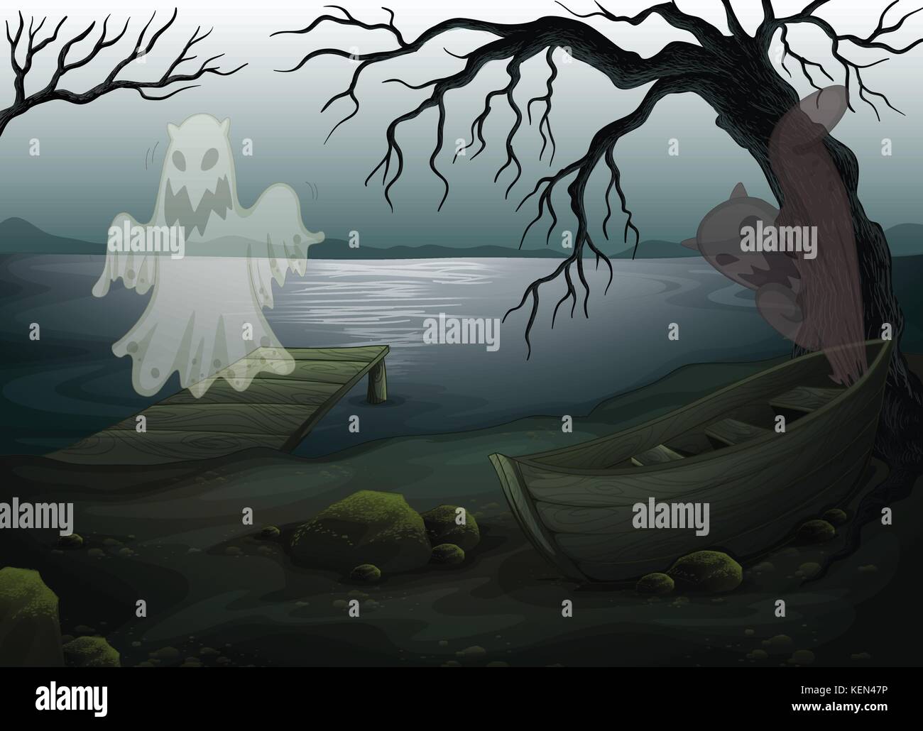 Spooky branches Stock Vector Images - Alamy