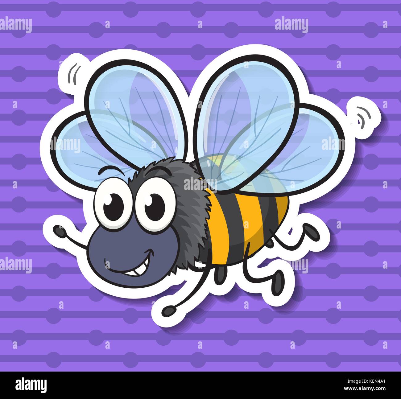Illustration of a close up bee Stock Vector Image & Art - Alamy