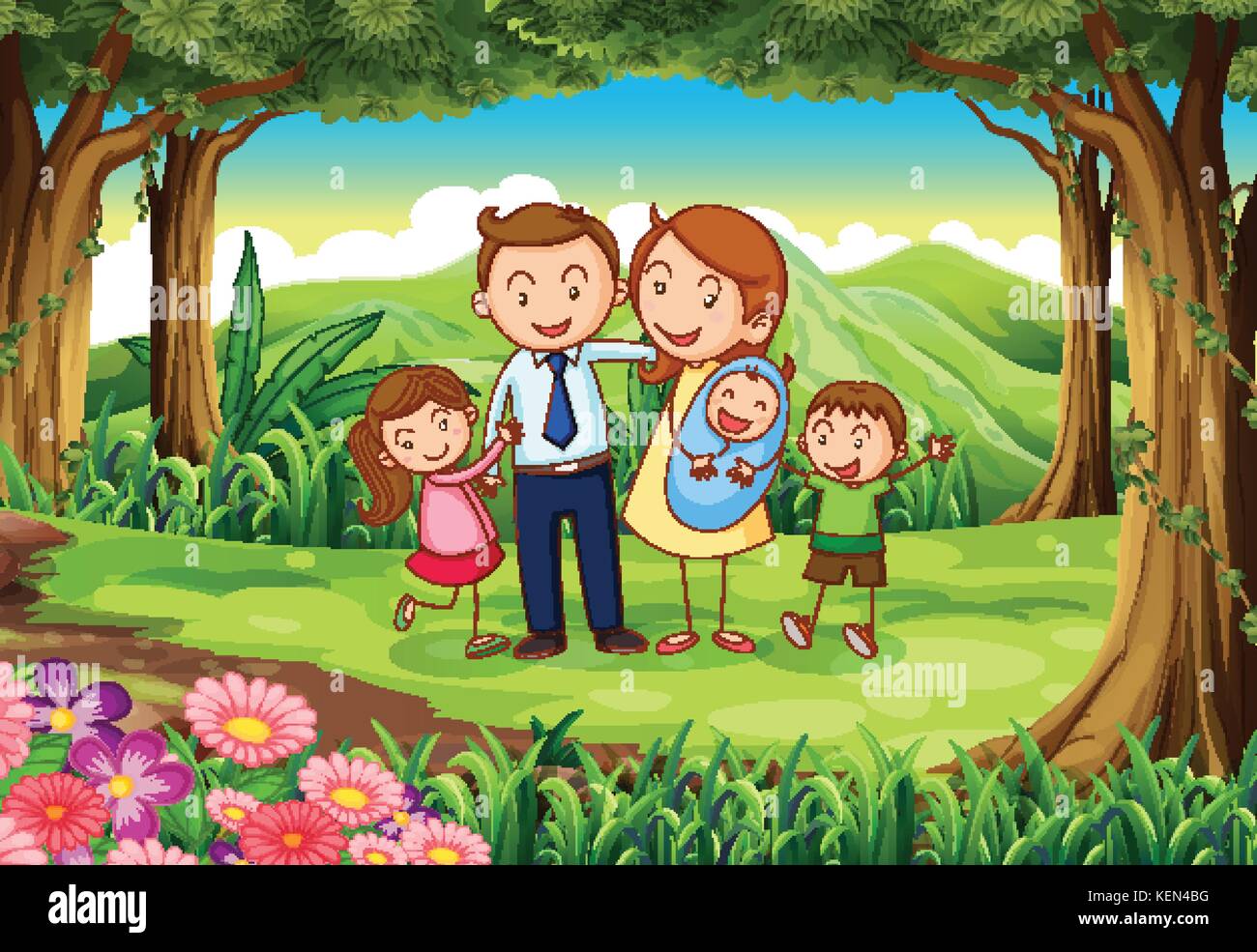 Family ground Stock Vector Images - Alamy