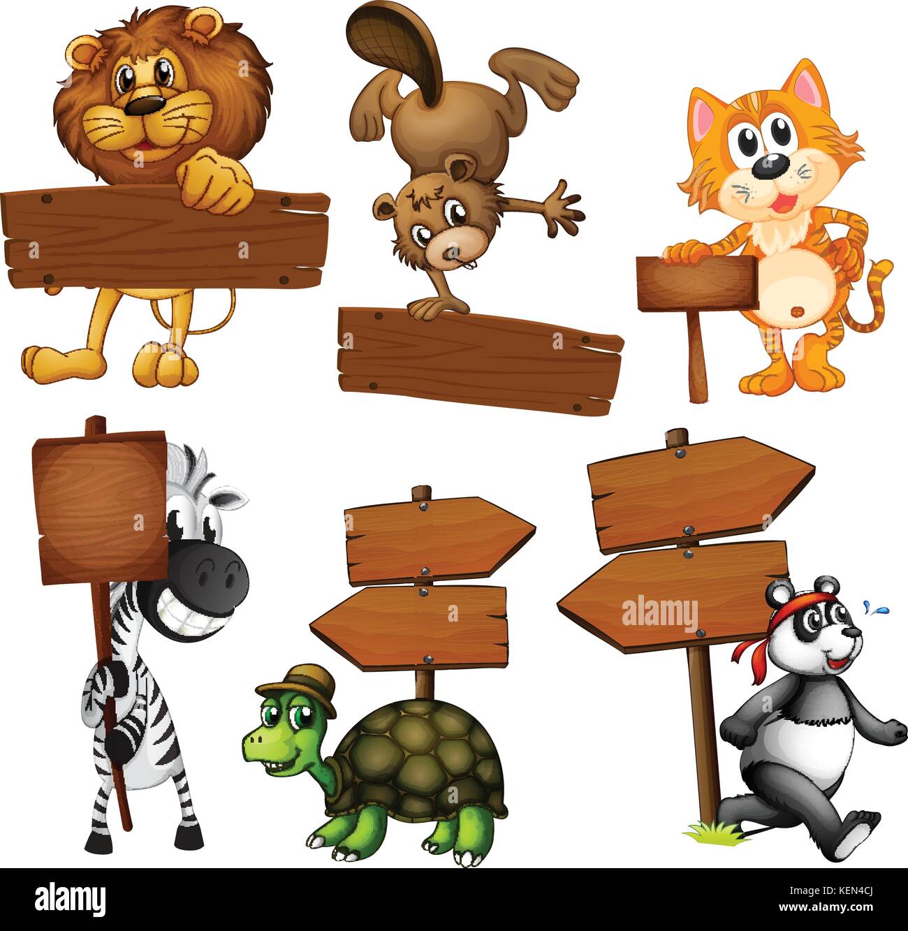 Cartoon bear holding blank sign hi-res stock photography and images - Alamy
