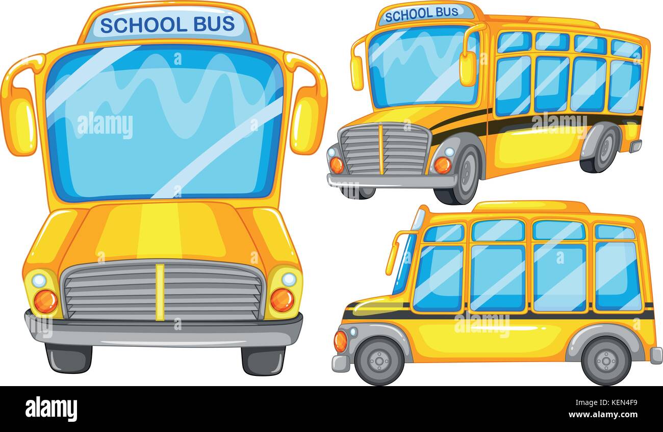Private school buses Stock Vector Images - Alamy