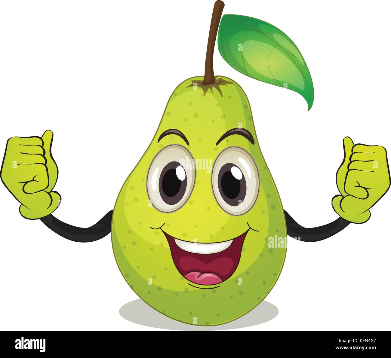 Illustration of a pear with face Stock Vector Image & Art - Alamy