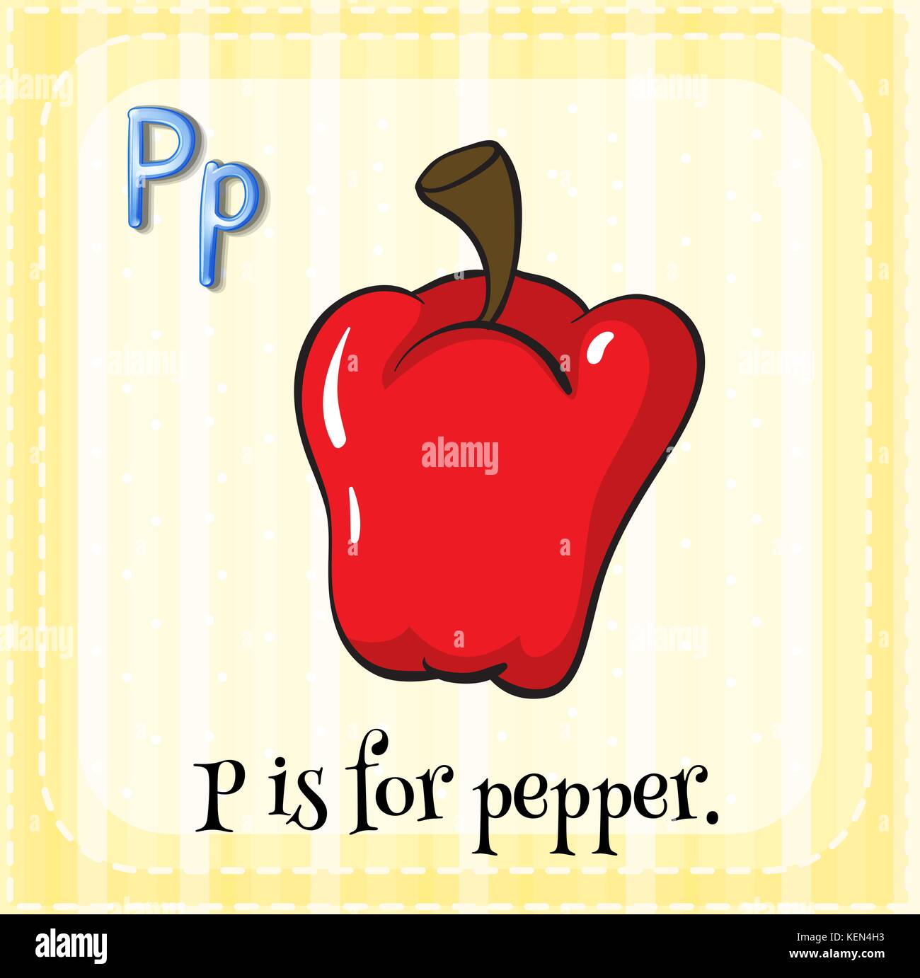 Illustration of an alphabet P is for pepper Stock Vector Image & Art ...