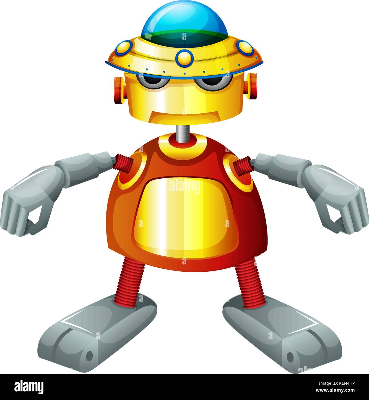 Illustration of a colorful robot on a white background Stock Vector ...