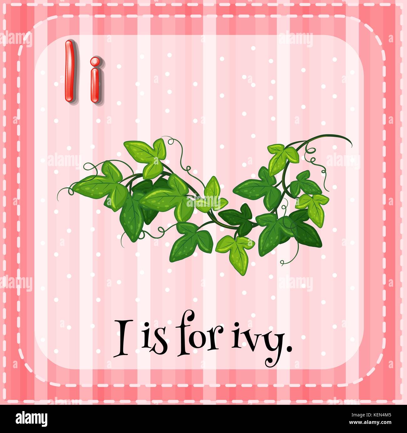 Illustration of an alphabet i is for ivy Stock Vector Image & Art - Alamy