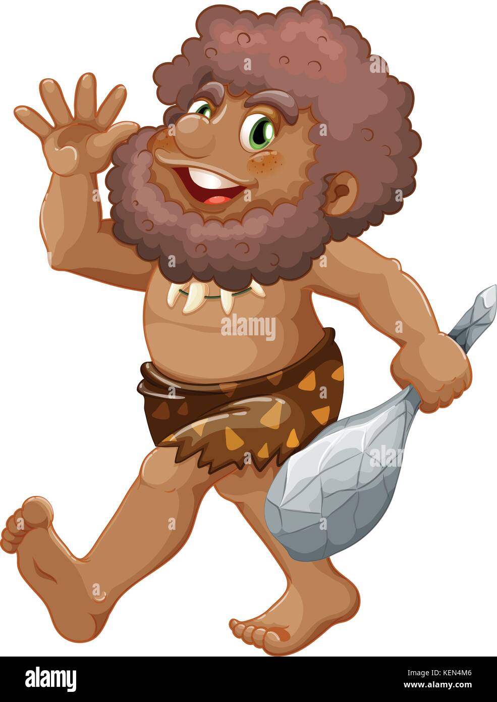 Illustration of a caveman with stick Stock Vector Image & Art - Alamy