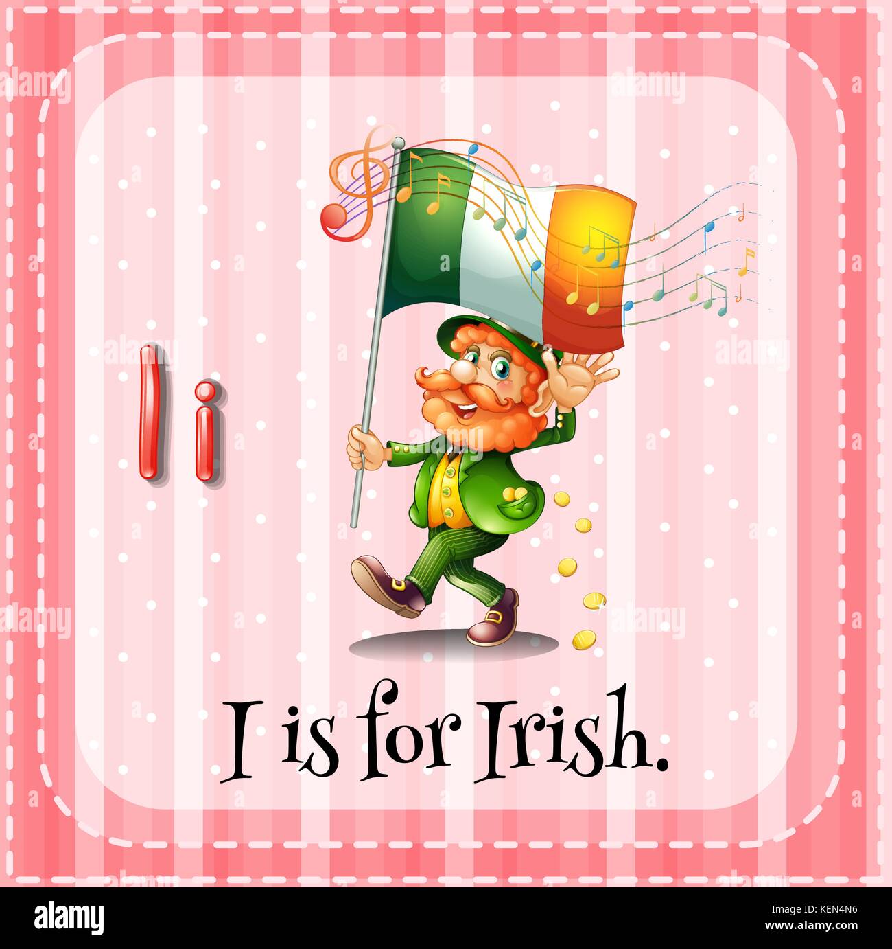 Illustration of a letter I is for irish Stock Vector Image & Art - Alamy
