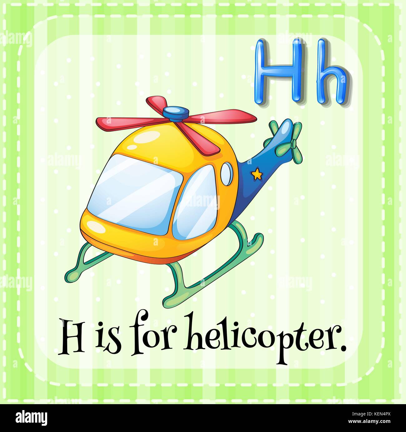 Illustration of an alphabet H is for helicopter Stock Vector Image ...