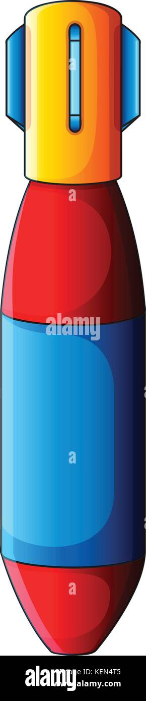 Illustration of a colourful bomb on a white background Stock Vector ...
