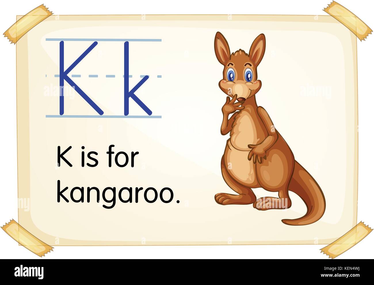 Illustration of a flashcard with letter K Stock Vector Image & Art - Alamy