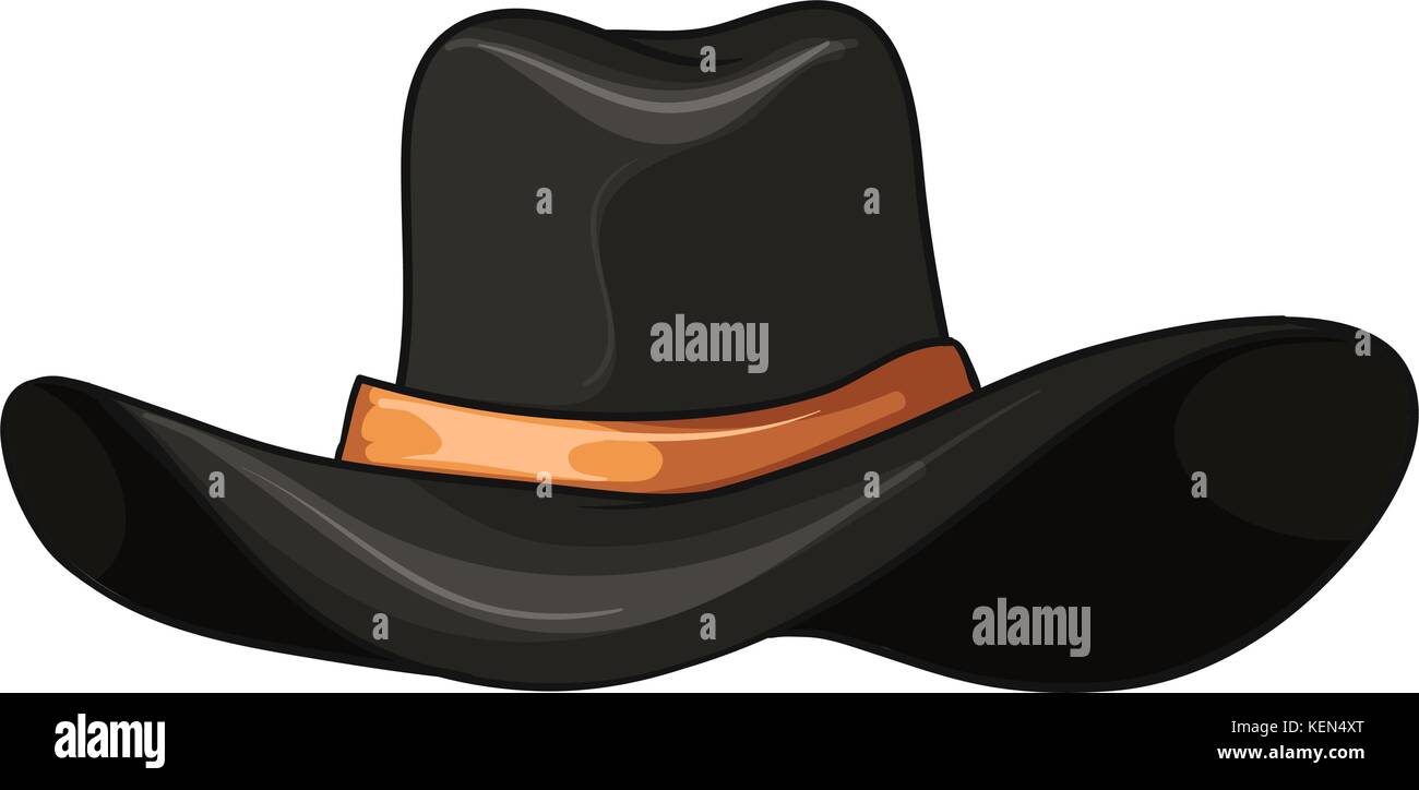 Illustration of a dark grey hat on a white background Stock Vector ...