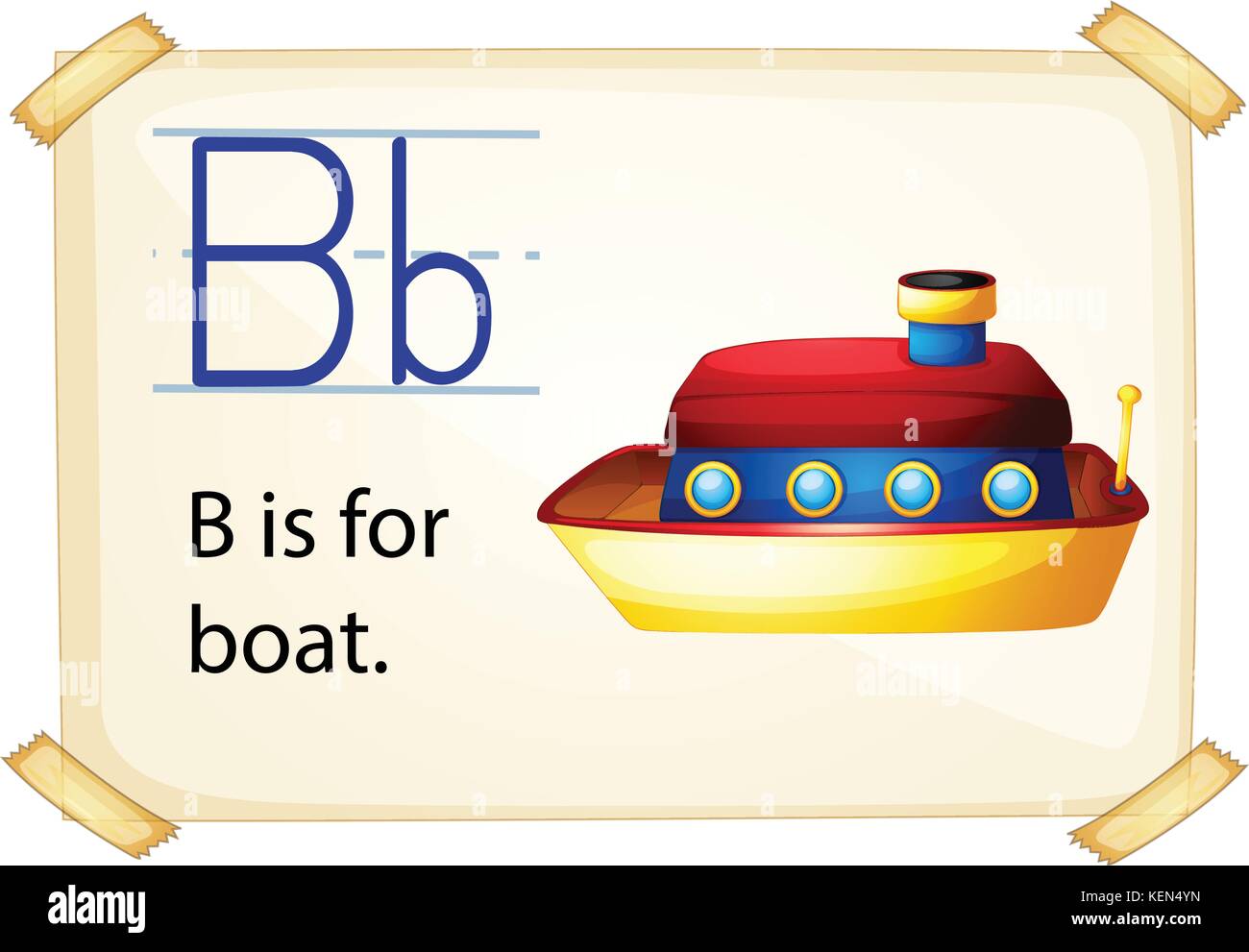 Illustration of b for boat Stock Vector Image & Art - Alamy