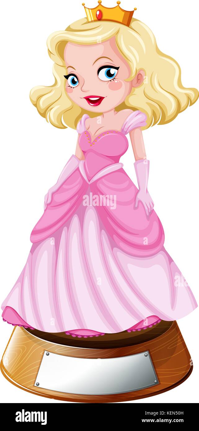 Illustration of a princess trophy on a white background Stock Vector ...