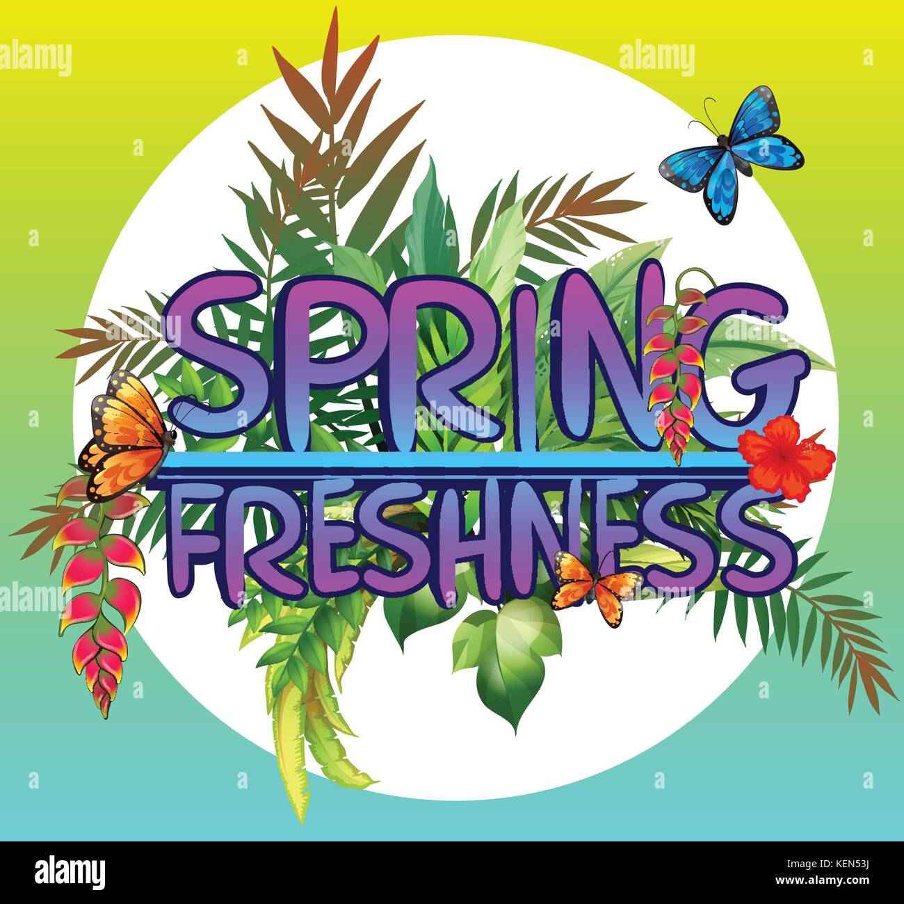 Illustration of a sign of spring season Stock Vector Image & Art - Alamy