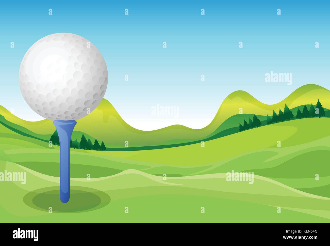 Illustration of a golf and a field Stock Vector Image & Art - Alamy
