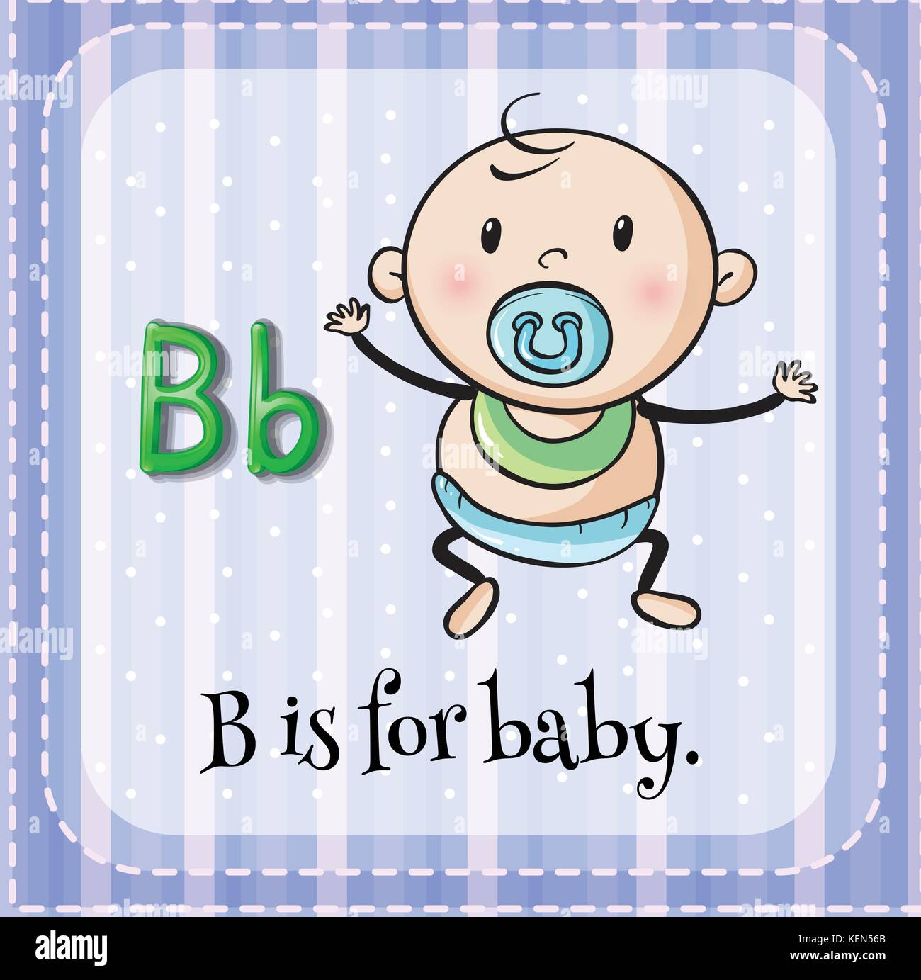 Illustration of a letter B is for baby Stock Vector Image & Art - Alamy