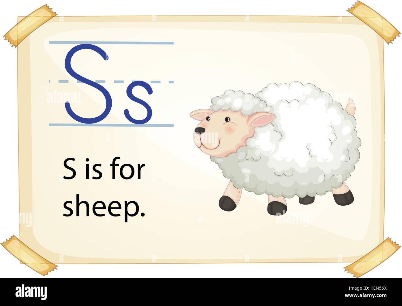 A letter S for sheep on a white background Stock Vector Image & Art - Alamy