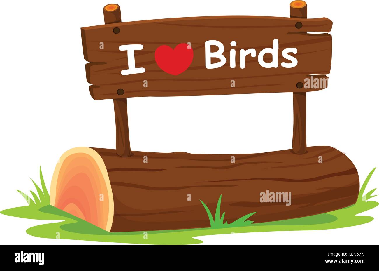 Illustration of i love birds sign Stock Vector Image & Art - Alamy