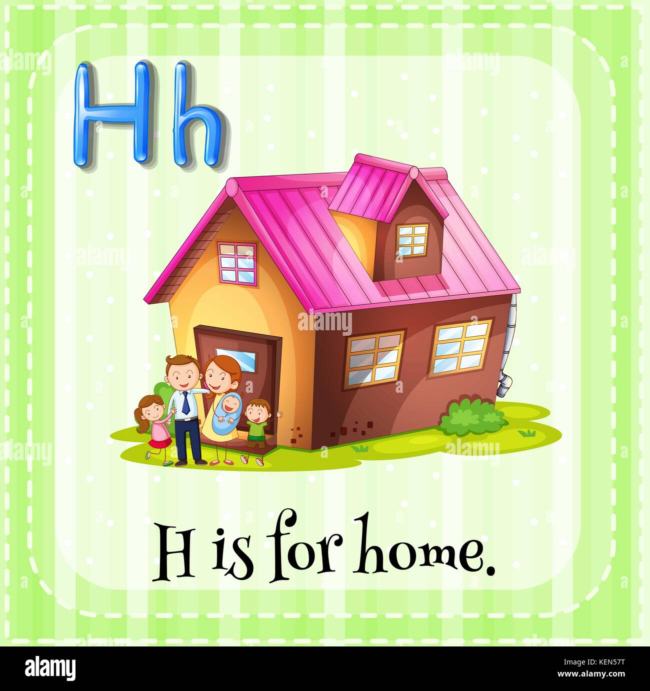 Illustration of an alphabet h is for house Stock Vector Image & Art - Alamy