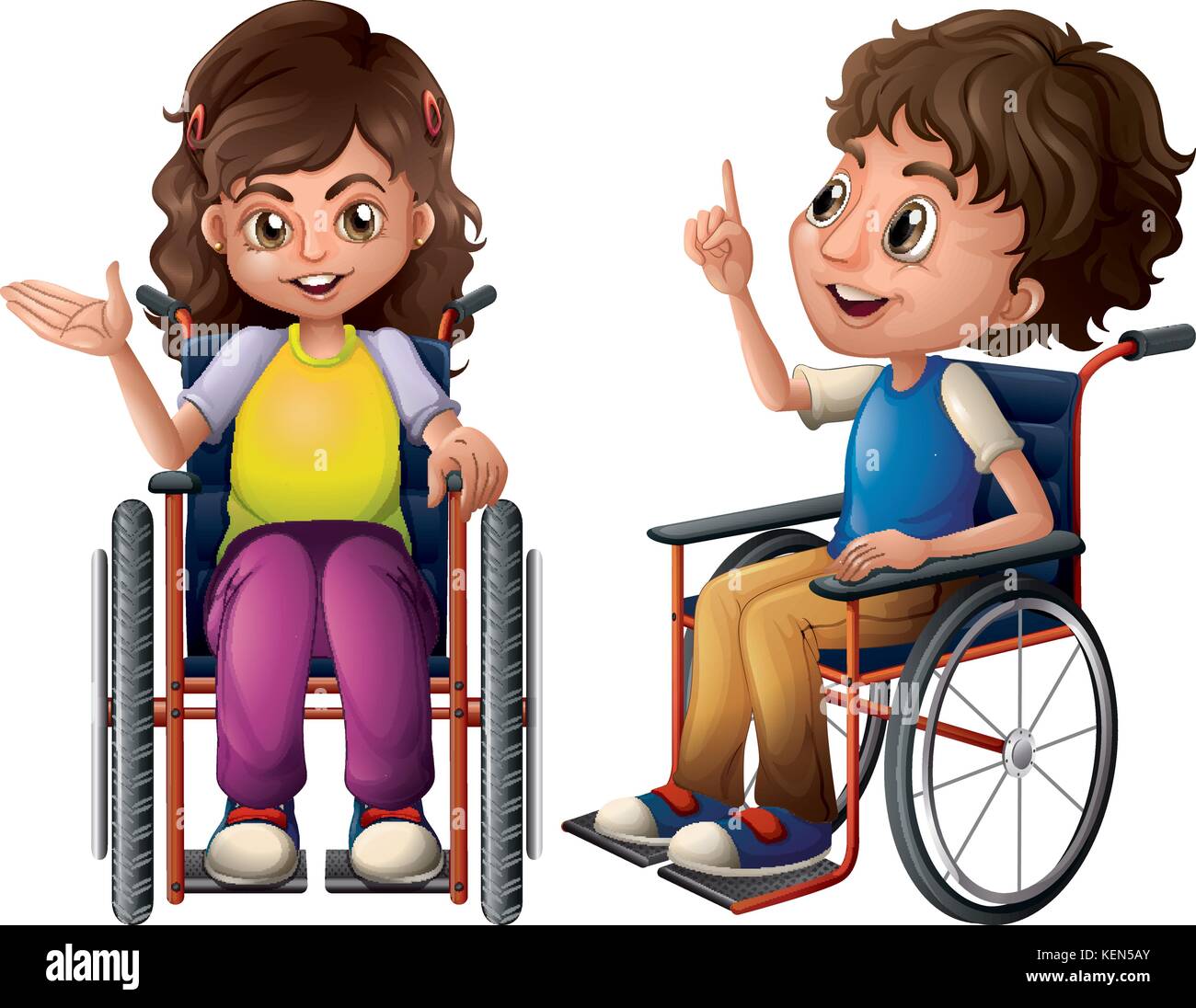 Wheelchair girl Stock Vector Images - Alamy