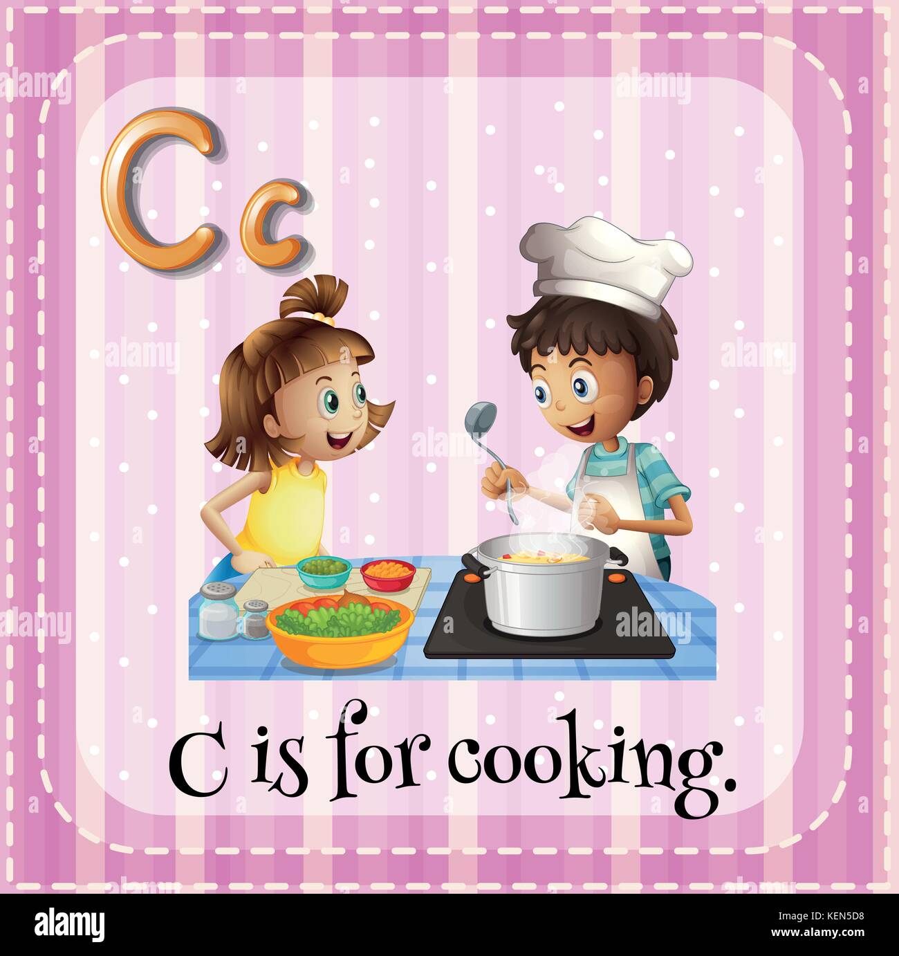 Cook school kids Stock Vector Images - Alamy