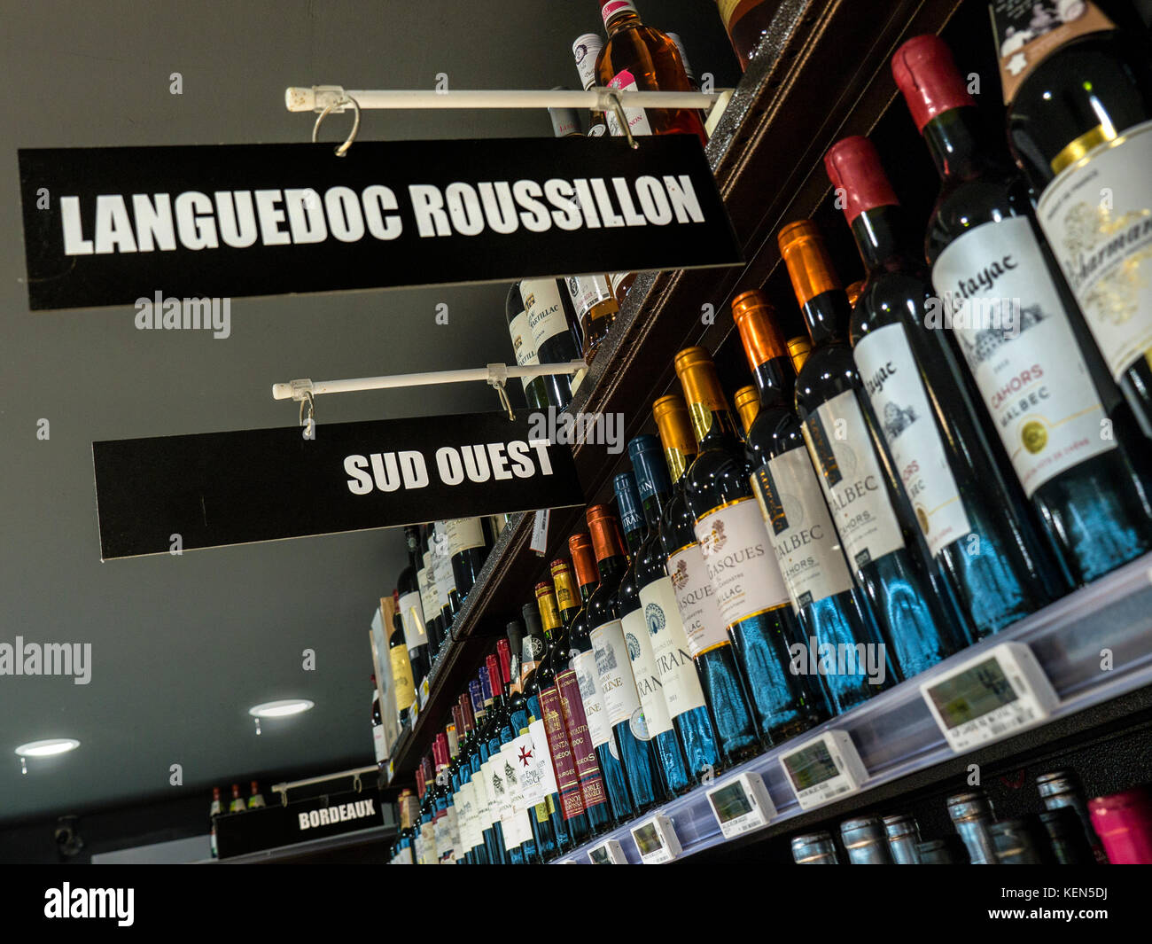 LANGUEDOC WINES FRENCH SUPERMARKET WINE DEPARTMENT featuring variety of ...