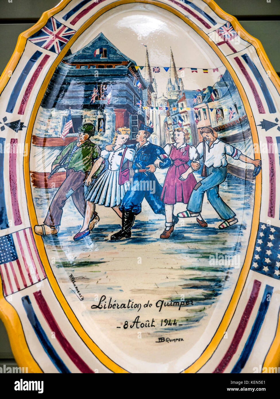 FRANCE LIBERATION WW2 Commemorative china plate detail The Liberation ...