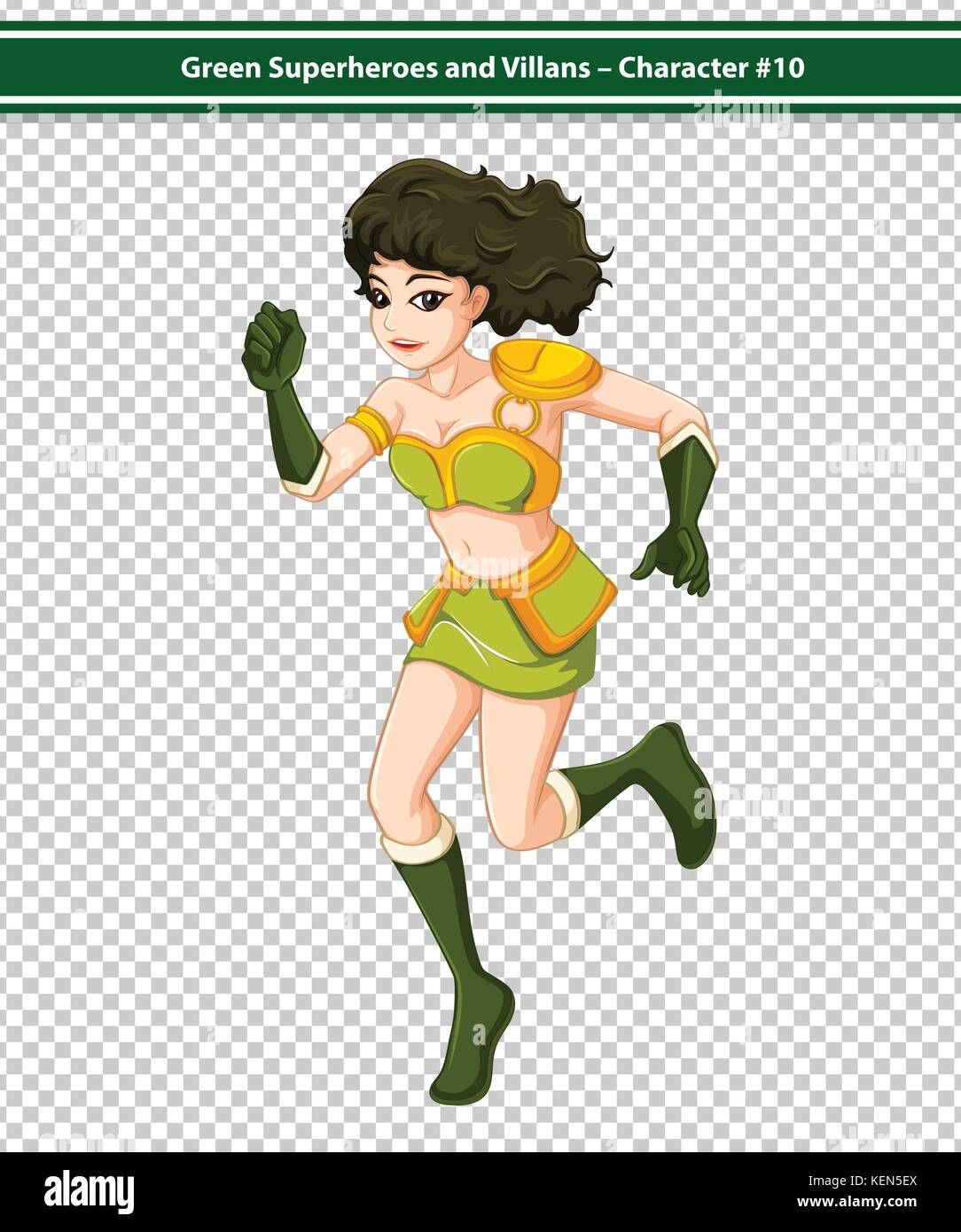 Illustration of a female superhero running Stock Vector Image & Art - Alamy
