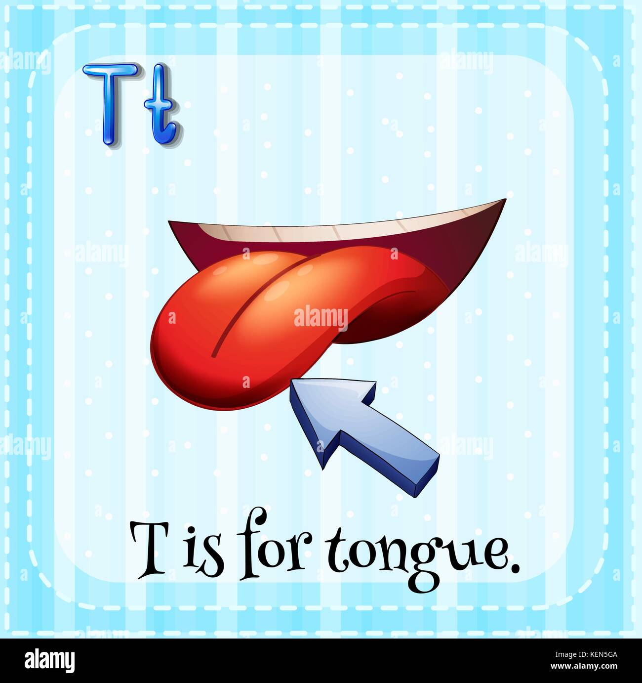 Illustration of a letter T is for tongue Stock Vector Image & Art - Alamy