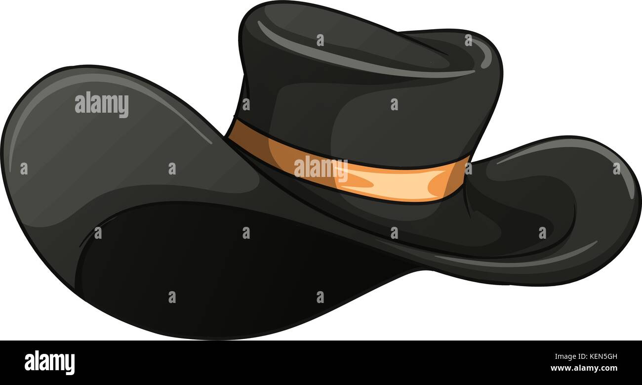Illustration of a dark gray hat on a white background Stock Vector ...