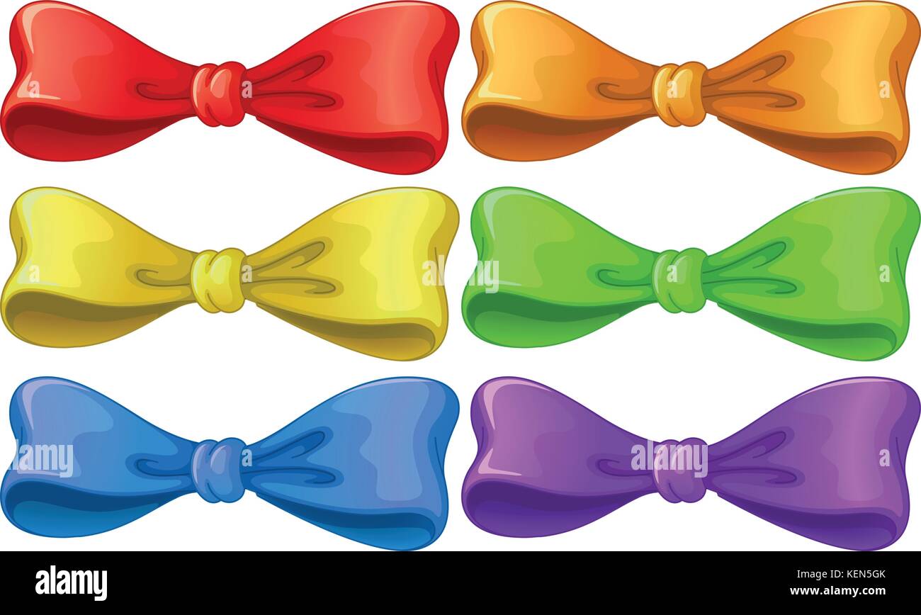 Illustration of a set of different color ribbons Stock Vector Image ...