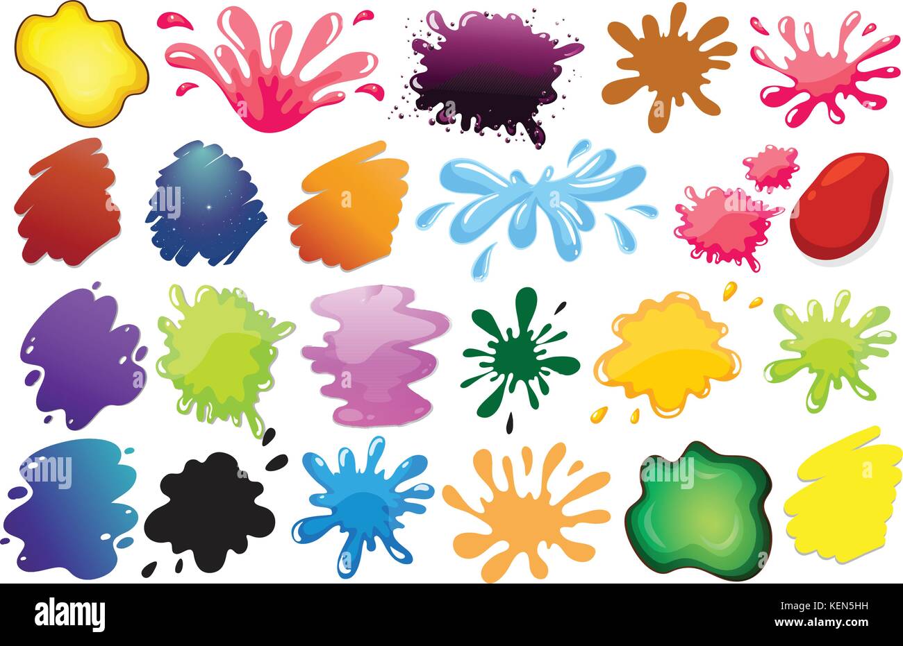 Coloured inks Stock Vector Images - Alamy