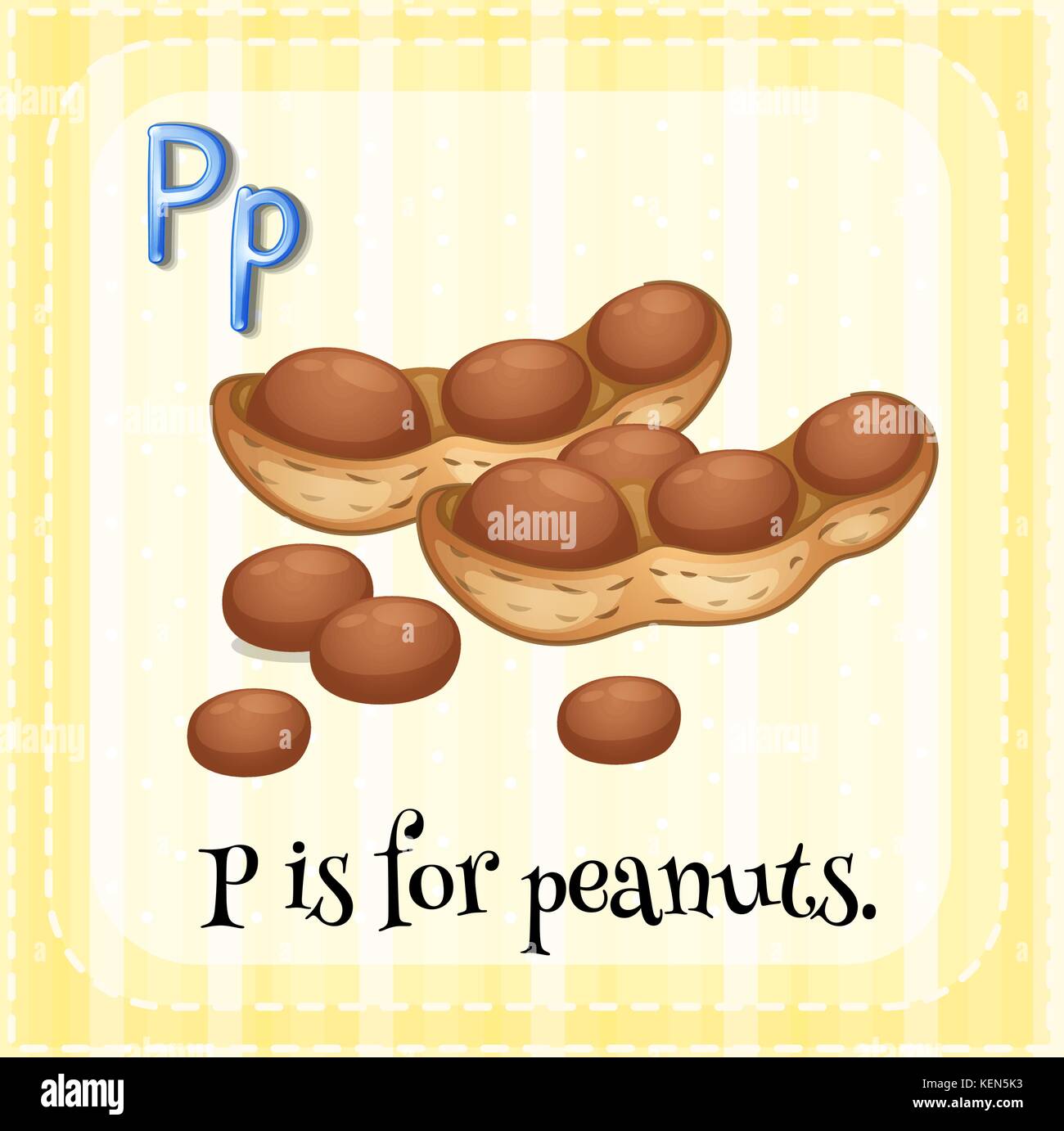 Illustration of a letter P is for peanuts Stock Vector Image & Art - Alamy