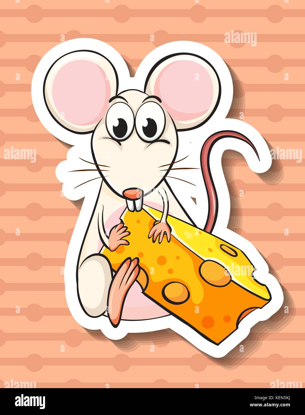 Illustration of a mouse holding cheese Stock Vector Image & Art - Alamy