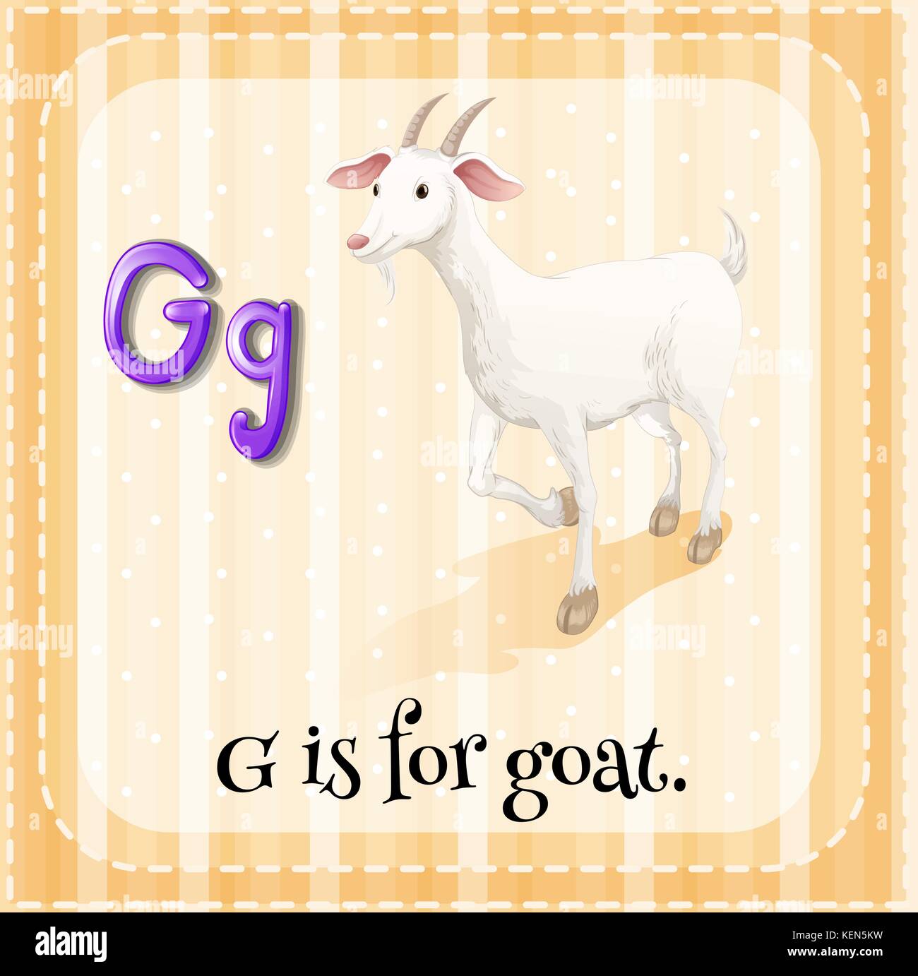 Illustration of a letter G is for goat Stock Vector Image & Art - Alamy