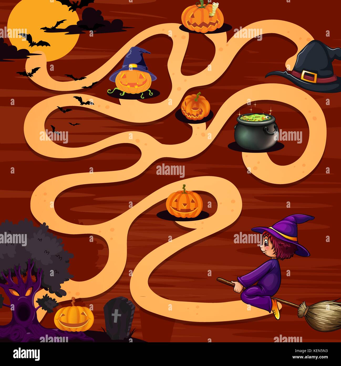 A halloween maze game with pumpkins Stock Vector Image & Art - Alamy