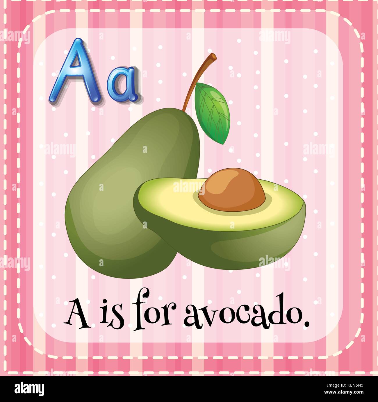 Illustration of a letter A is for avocado Stock Vector Image & Art - Alamy