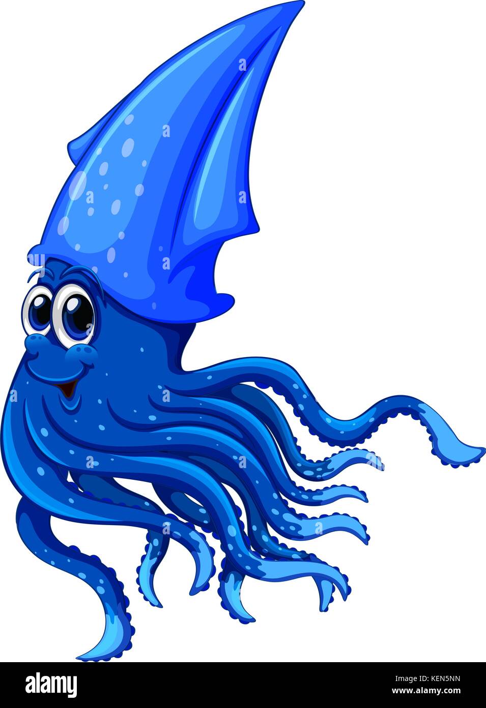 Squid Cartoon Vector Blue High Resolution Stock Photography and Images ...